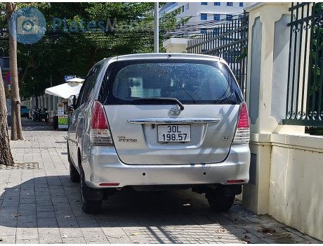 30L-198.57, Toyota Innova (Hanoi Municipality) License plate of Vietnam
