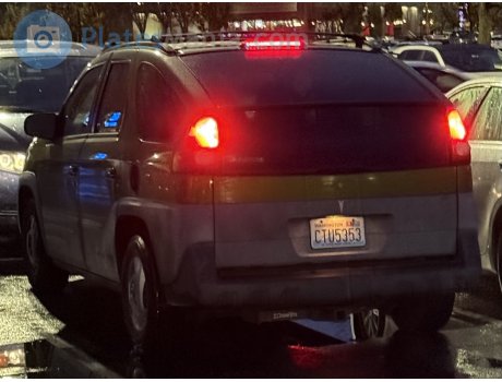 CTU5353, Pontiac Aztek (Washington) License plate of the USA