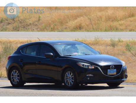 995-X19, Mazda 3 (Nevada) License plate of the USA