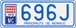 696J, Mercedes-Benz GLA-Klasse , License plate of Monaco