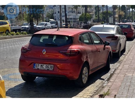 07 MC 0638, Renault Clio (Antalya) License plate of Turkey