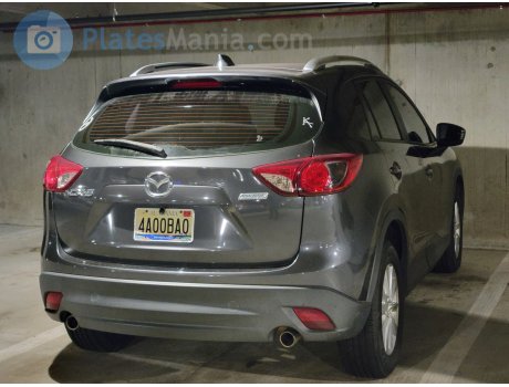 4A00BA0, Mazda CX-5 (Alabama / Autauga) License plate of the USA