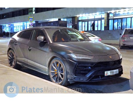 01 986 XXX, Lamborghini Urus (Bishkek City) License plate of Kyrgyzstan