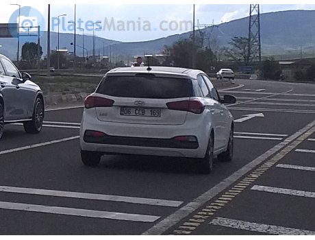 06 CCB 169, Hyundai i20 (Ankara) License plate of Turkey