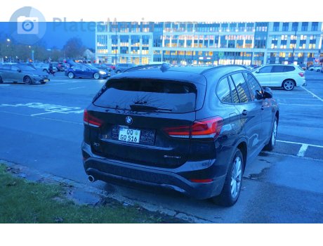 QQ GQ 516, BMW X1 (Export license plates) License plate of the USA ...