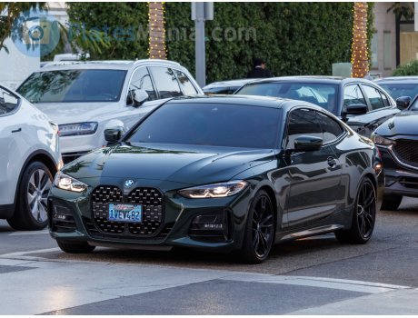 1VEV482, BMW M4 (California) License plate of the USA
