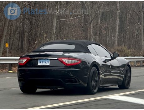 BW-01770, Maserati GranTurismo (Connecticut) License plate of the USA