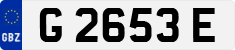 G 2653 E, Mercedes-Benz M-Klasse License plate of Gibraltar