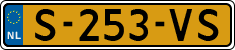 S-253-VS, Volkswagen ID.4 , License plate of the Netherlands