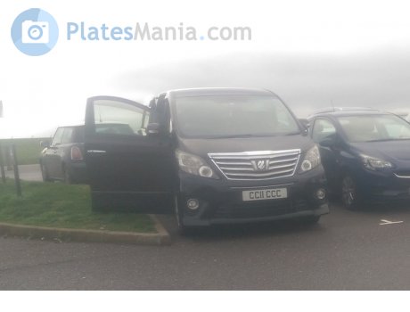 CC11 CCC, Toyota Alphard (Cardiff) License plate of the United Kingdom
