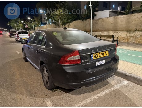 99-249-12, Volvo S80 , License plate of Israel