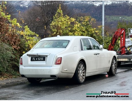 FL 5215, Rolls-Royce Phantom , License plate of Liechtenstein