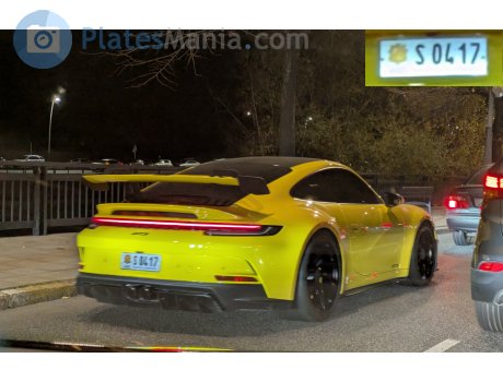 S 0417, Porsche 911 , License plate of Andorra