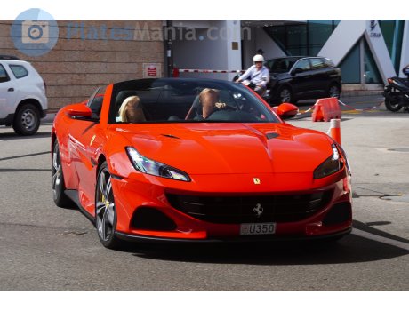 U350, Ferrari Portofino , License plate of Monaco