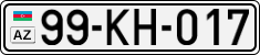 99 KH 017, BMW 3 Series (Nationwide license plates) License plate of ...