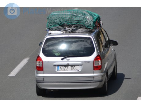 4177 DGL, Opel Zafira , License plates of Spain