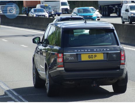 60 P, Land Rover Range Rover (Surrey) License plate of the United Kingdom