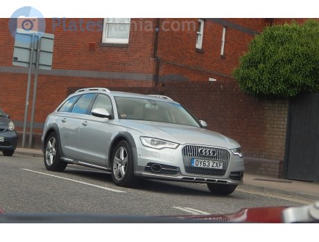 OY63ZXF, Audi A6 (Oxford) License plate of the United Kingdom