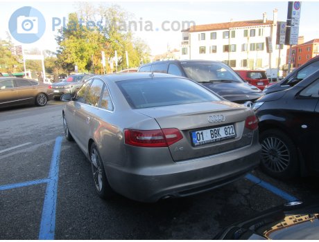 01 BBK 822, Audi A6 (Adana) License plate of Turkey