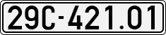29C-421.01, Suzuki Carry (Hanoi Municipality) License plate of Vietnam