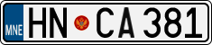 HN CA381, Renault Fluence (Herceg Novi) License plate of Montenegro