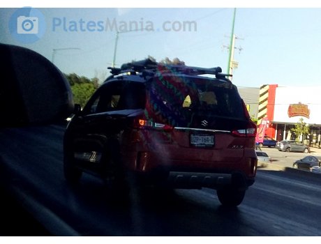 UZP-764-D, Suzuki XL7 (San Luis Potosí) License plate of Mexico