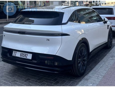 EE 60592, Zeekr 7X (Dubai) License plate of the UAE