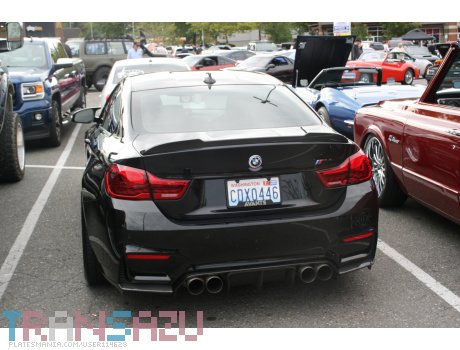 CDX0446, BMW M4 (Washington) License plate of the USA