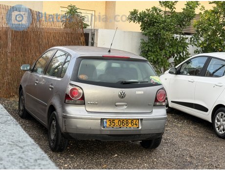 35-068-64, Volkswagen Polo , License plate of Israel