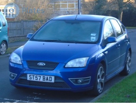 ST57 BAD, Ford Focus (Dundee) License plate of the United Kingdom