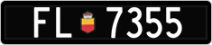 FL 7355, Toyota Yaris , License plate of Liechtenstein