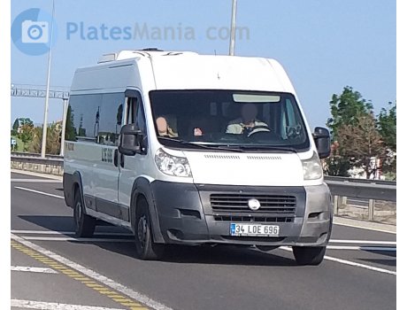 34 LOE 696, FIAT Ducato (İstanbul) License plate of Turkey