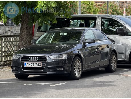 AH 21748, Audi A4 , License plate of Denmark