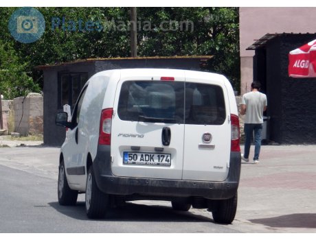 50 ADK 174, FIAT Fiorino (Nevşehir) License plate of Turkey