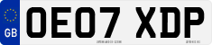 OE07 XDP, Honda Civic (Oxford) License plate of the United Kingdom