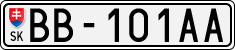 BB-101AA, Skoda Felicia (Banská Bystrica District) License plate of ...