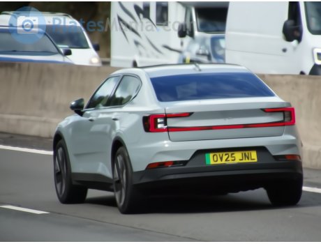 OV25 JNL, Polestar 2 (Oxford) License plate of the United Kingdom