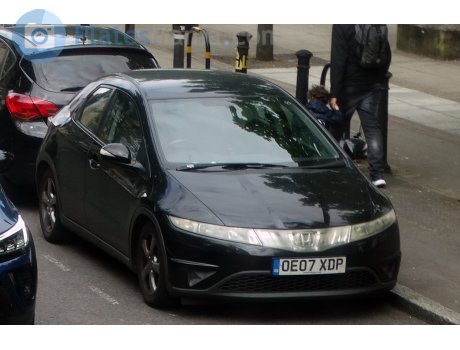 OE07 XDP, Honda Civic (Oxford) License plate of the United Kingdom