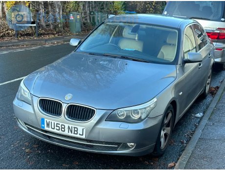 WU58 NBJ, BMW 5 Series (Bristol) License plate of the United Kingdom