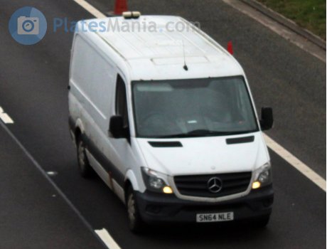 SN64 NLE, Mercedes-Benz Sprinter (Edinburgh) License plate of the ...