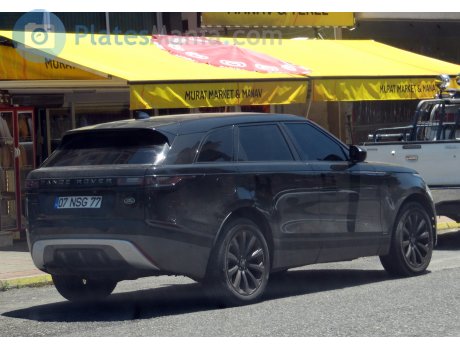 07 NSG 77, Land Rover Range Rover Velar (Antalya) License plate of Turkey