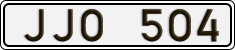 JJO 504, Autobianchi A112 , License plate of Sweden