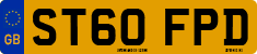 ST60 FPD, Nissan Juke (Dundee) License plate of the United Kingdom