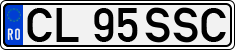 CL 95 SSC, BMW 1 Series (Călăraşi County) License plate of Romania