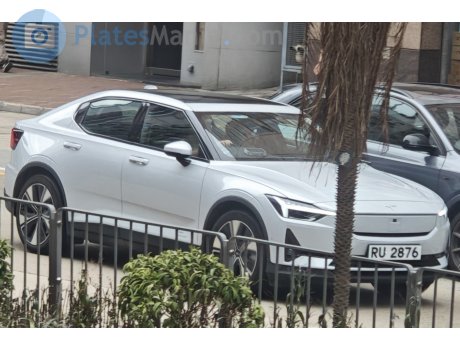 RU 2876, Polestar 2 , License plate of Hong Kong