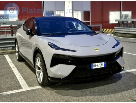 HA 970 NL, Lotus Eletre (Bergamo) License plate of Italy