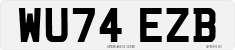 WU74 EZB, Volvo FH (Bristol) License plate of the United Kingdom