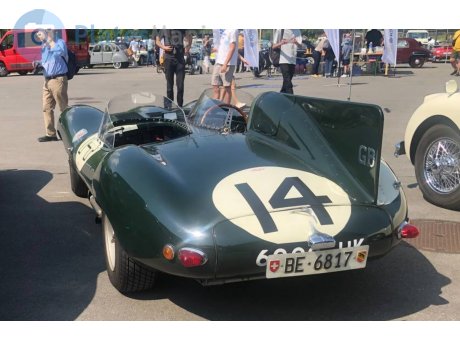 BE 6817, Jaguar D-Type (Bern) License plate of Switzerland