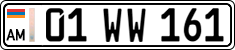 01 WW 161, Lada (VAZ) 2170 Priora , License plate of Armenia