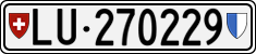 LU 270229, BMW 2 Series (Lucerne) License plate of Switzerland